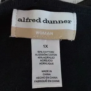 Alfred Dunner | Sweaters | Alfred Dunner Womens Blackwhite Color Block ...